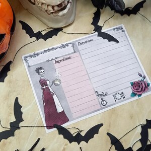 Halloween Recipe Cards | Spooky Vintage Goth Style | Jane Austen ...