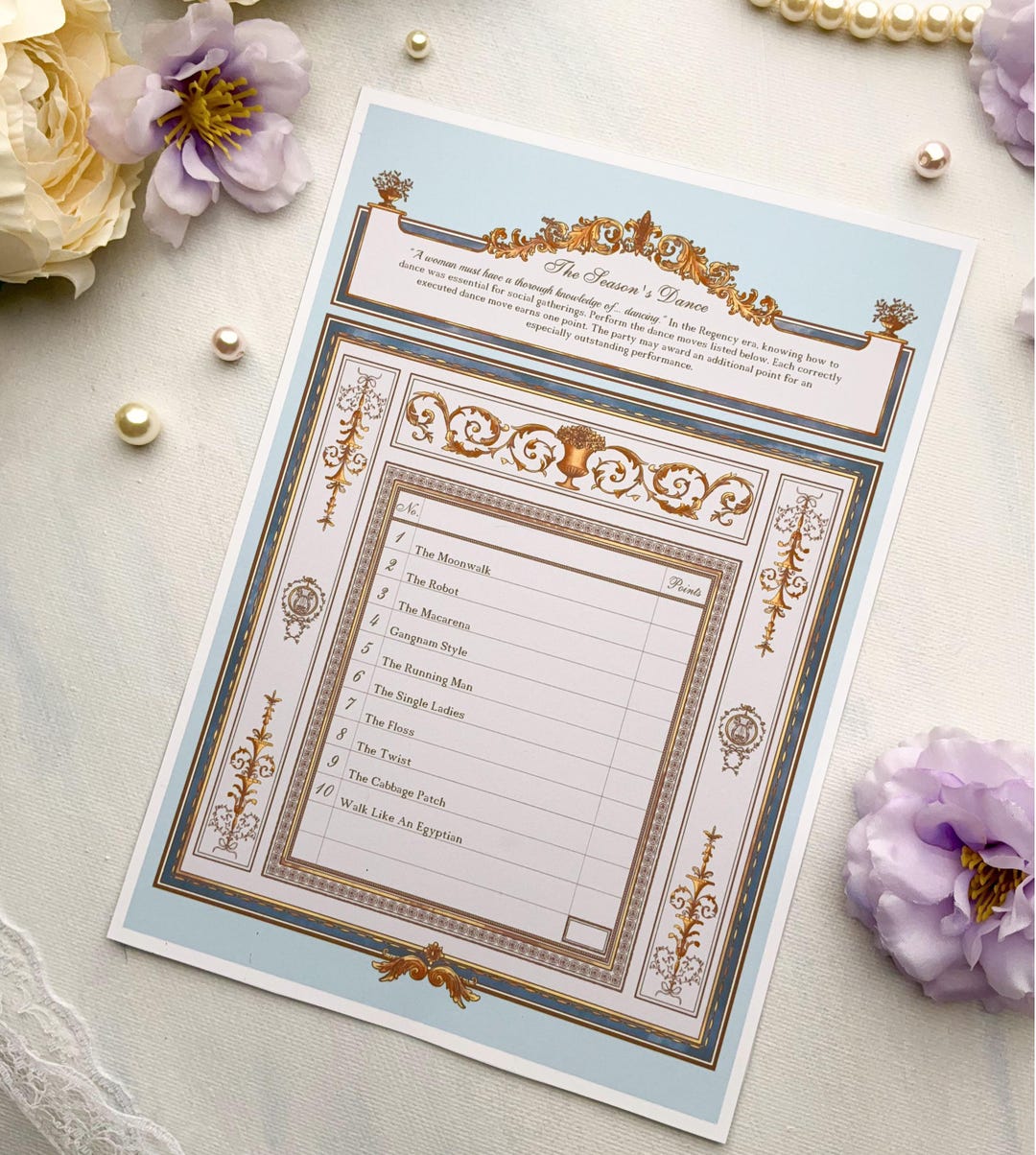 The Season's Dance Dancing Game for Bridgerton, Jane Austen and Regency ...