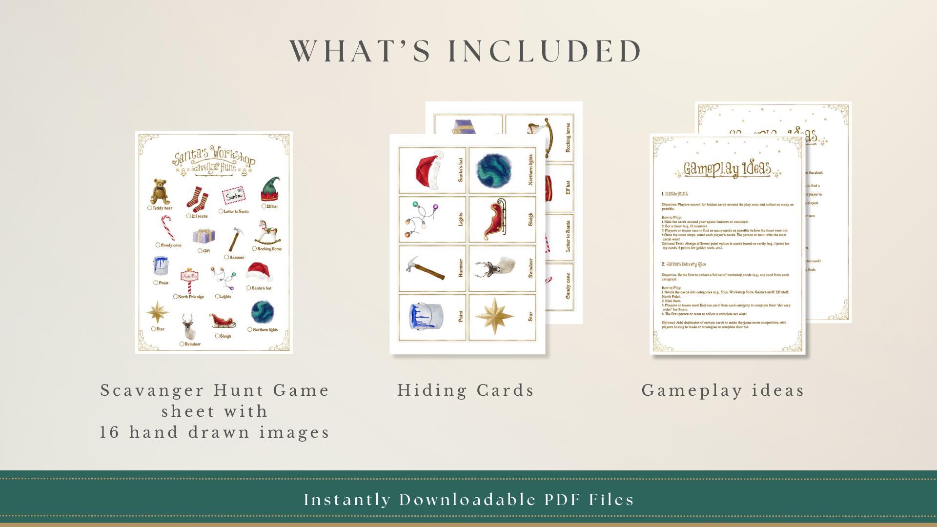 Christmas Scavenger Hunt Game | Santa's Workshop Themed | Printable ...