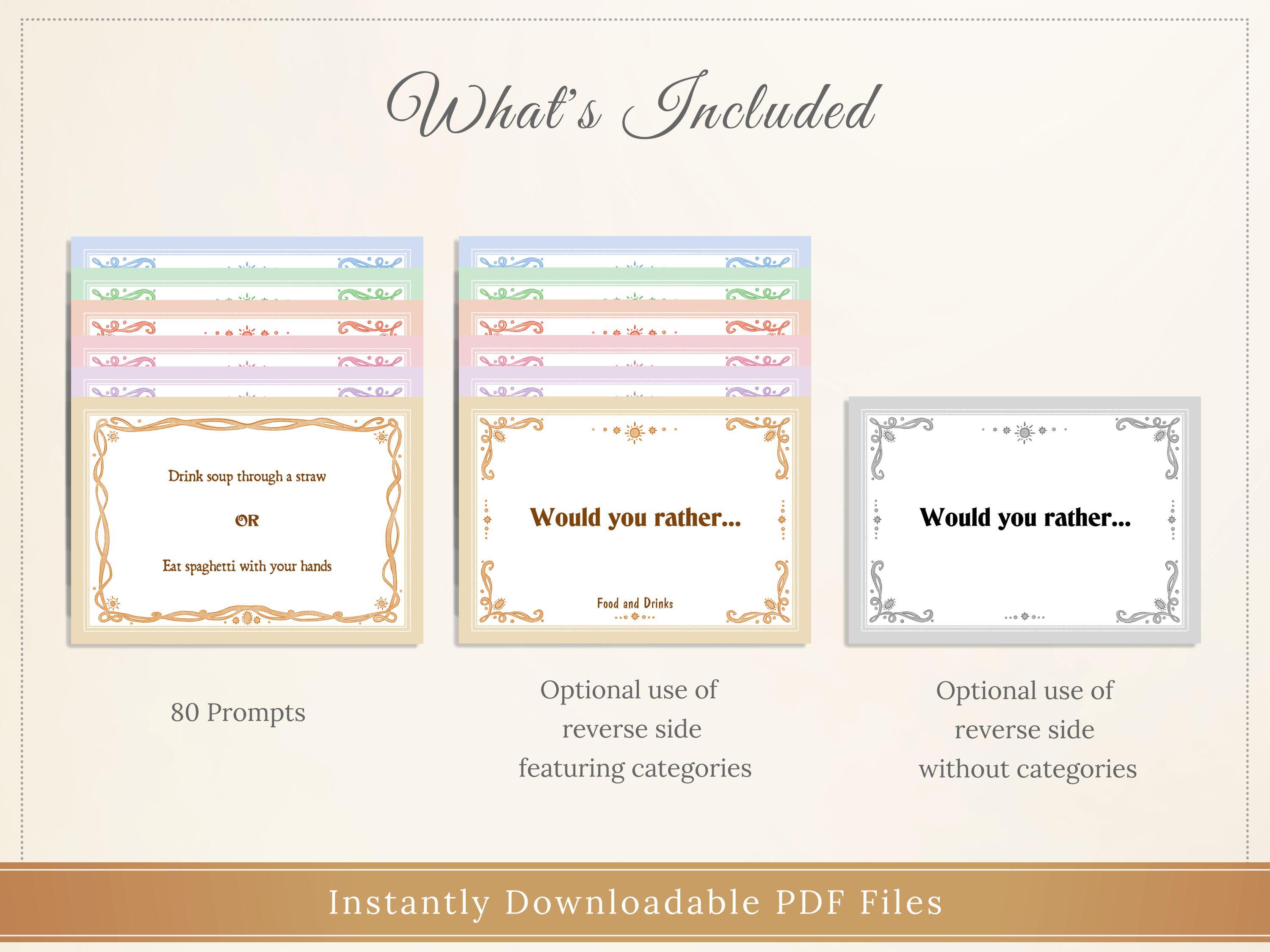 Would You Rather Game | Team Building Conversation Starter Cards | This ...