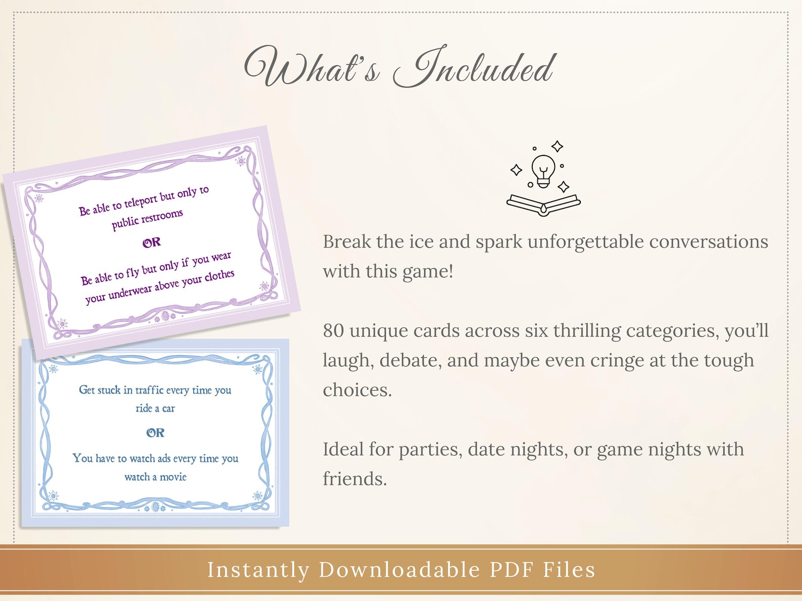 Would You Rather Game | Team Building Conversation Starter Cards | This ...