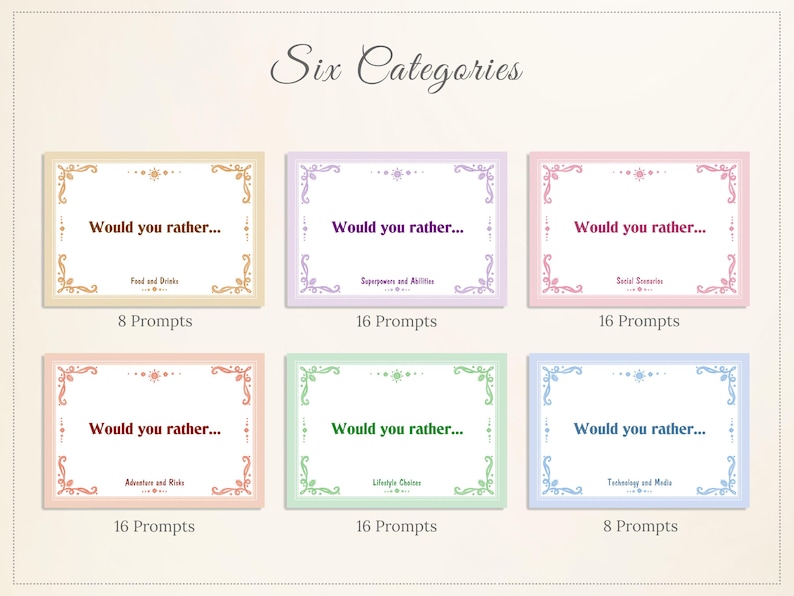 Would You Rather Game | Team Building Conversation Starter Cards | This ...