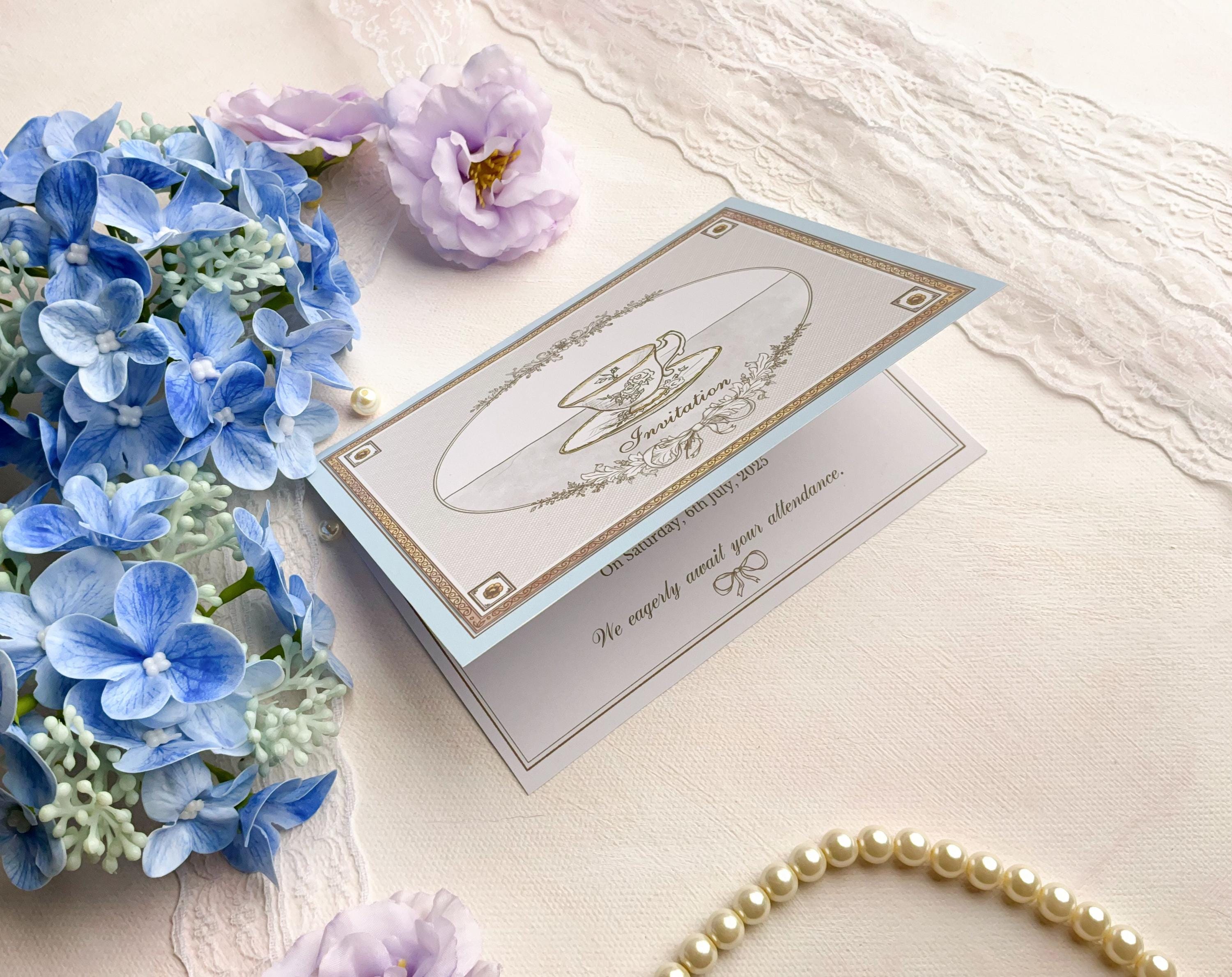Editable Tea Party Invitation | Jane Austen Inspired Party Invitation ...