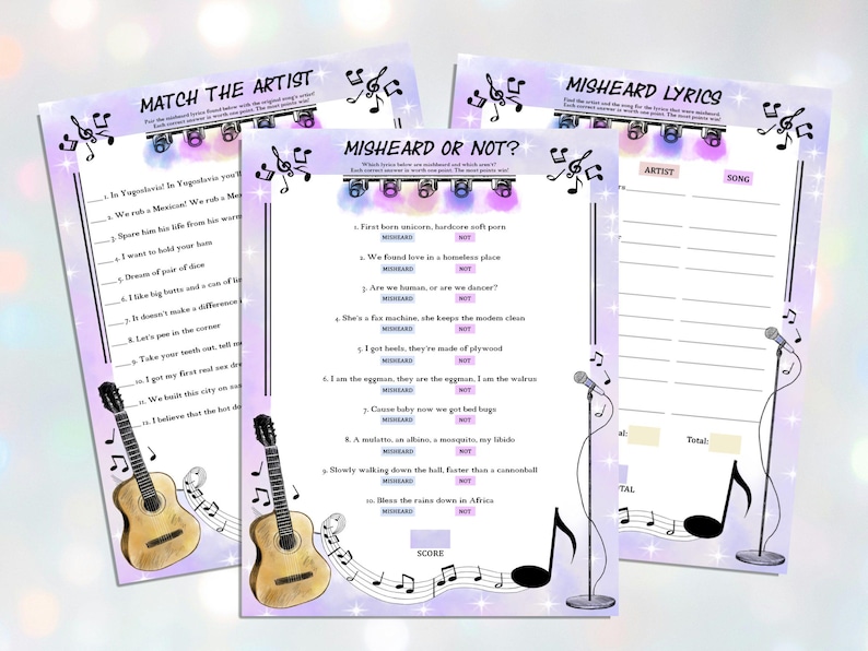 Misheard Lyrics Party Games for Adults & Teens | Hilarious Music ...