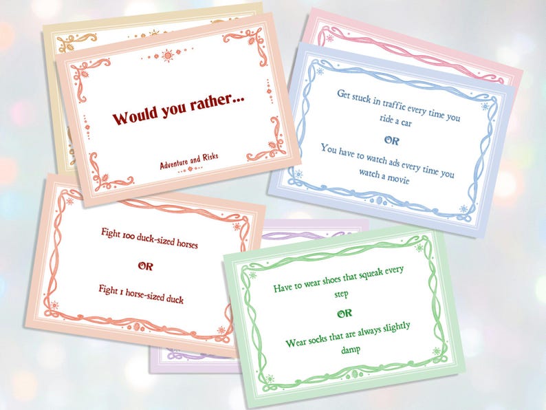 Would You Rather Game | Team Building Conversation Starter Cards | This ...