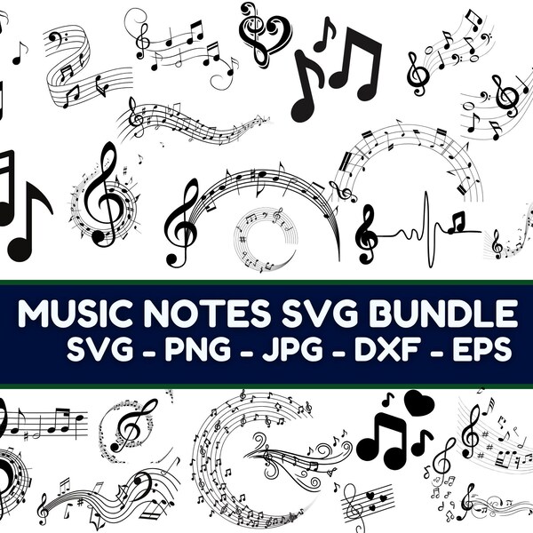 Music Notes Svg - Etsy