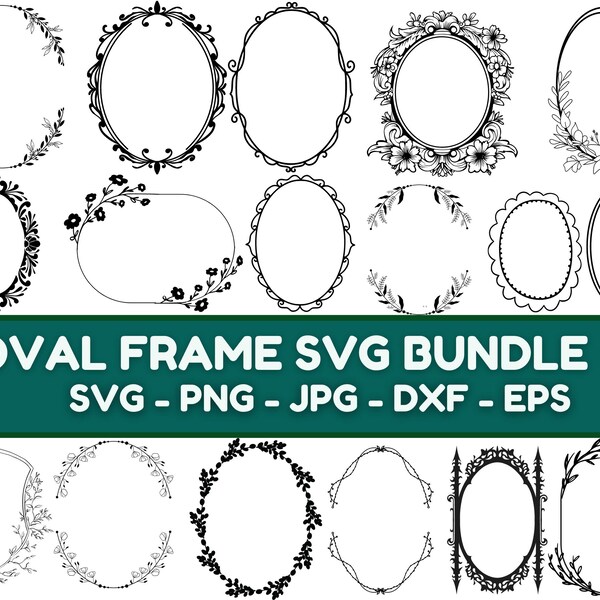 Oval Frame Svg - Etsy