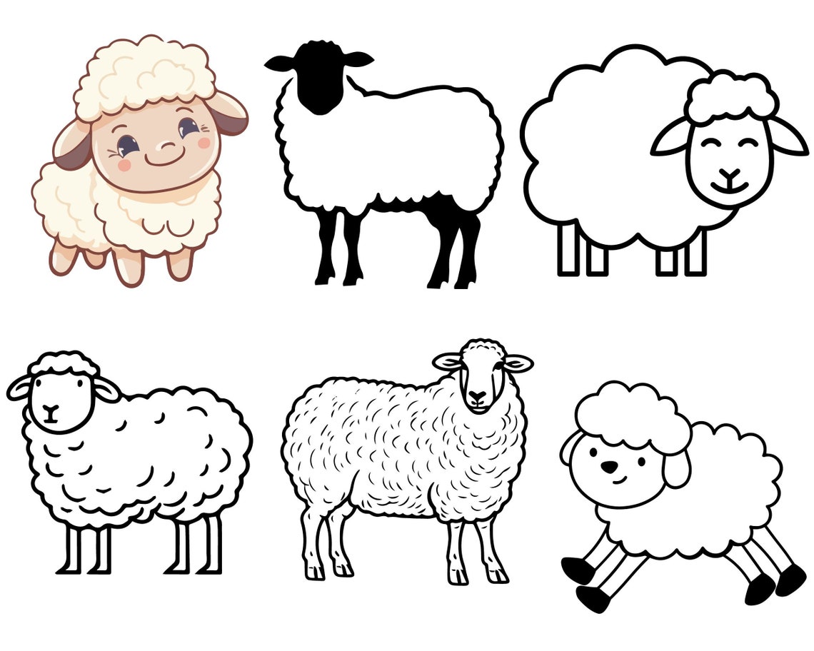 Sheep SVG Bundle, Sheep Dxf, Sheep Png, Sheep Eps, Sheep Vector, Sheep ...