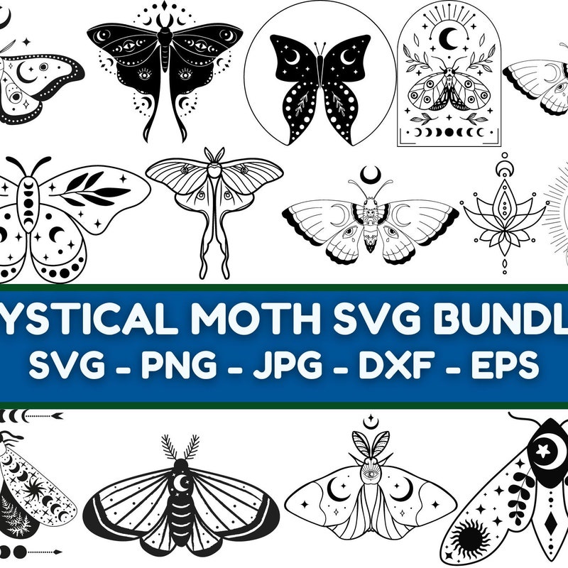 Gothic Moth Svg - Etsy