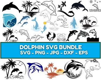 Dolphin Svg Bundles, Dolphin Circuit, Ocean Scene Svg, Dolphin Svg ...