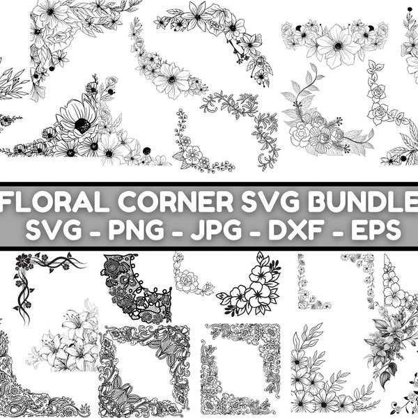 Floral Border Svg - Etsy