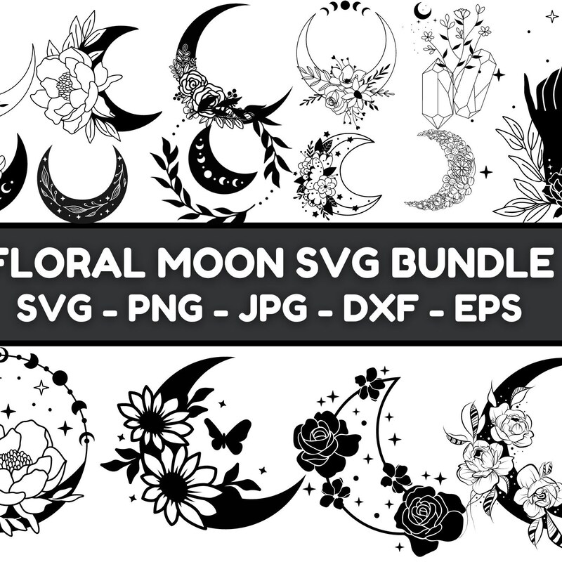 Moon Svg - Etsy