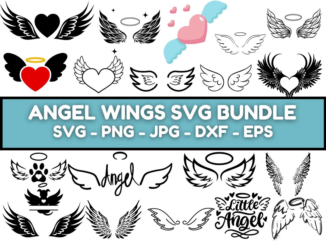 Alas de ángel svg, alas de ángel png, alas de ángel clipart, ángel en ...