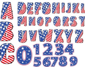 USA Flag Alphabet Svg, American Font Svg, American Flag Font Svg ...