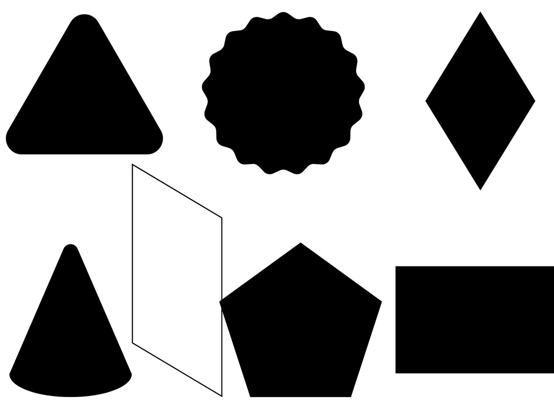 Geometric Shapes SVG Bundle, Basic Shape Svg, Basic Shape Monogram ...