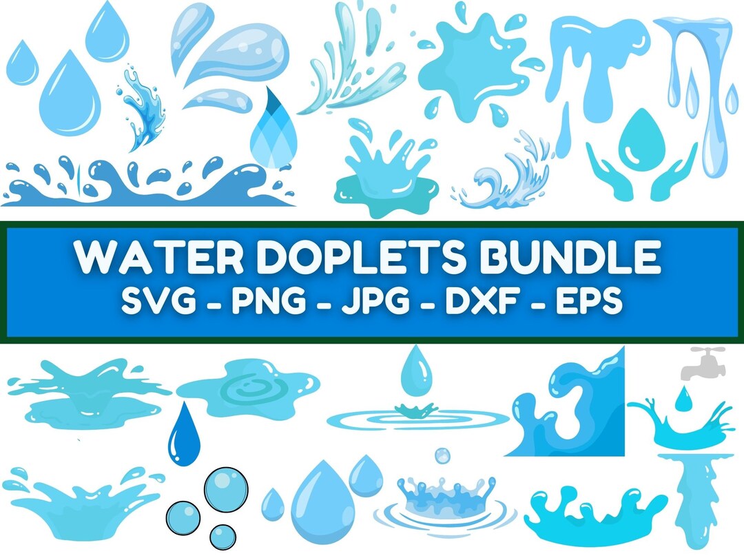 Water Drops Svg, Splash Svg, Water Svg, Rain Drops Svg, Raining Svg ...