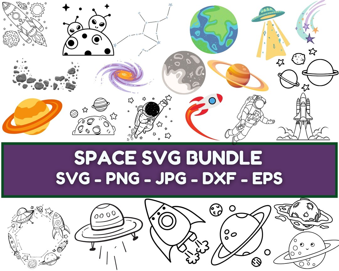 Outer Space Svg Planet Svg Galaxy Svg Astronaut Svg Solar System Svg ...