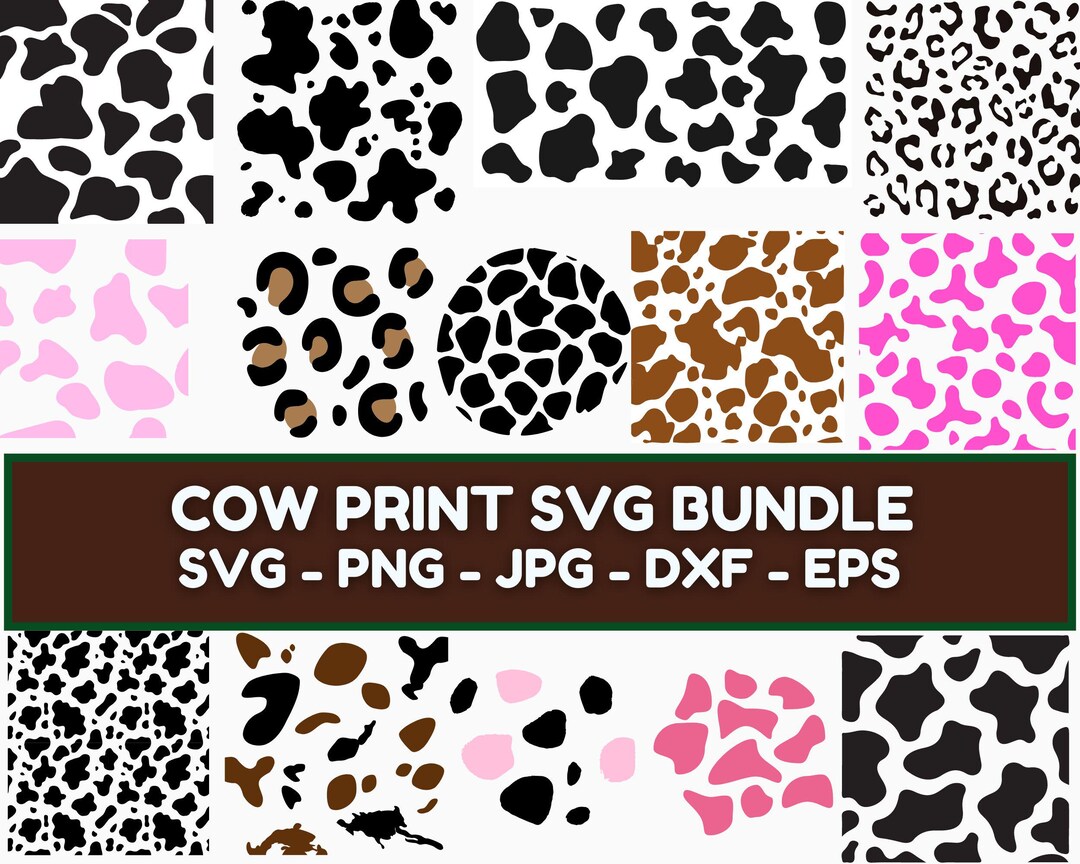 Cow Print Svg, Svg Files for Cricut, Farm Animal Print, Cow Print Cut ...