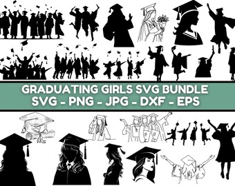Graduating Girls, Students Graduation, Graduation Cap SVG, Graduate ...