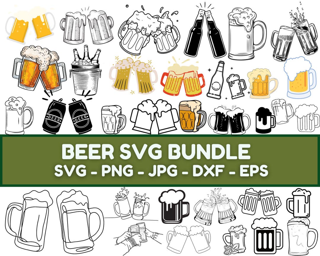 BEER SVG BUNDLE, Beer Clipart Bundle, Beer Svg for Cricut, Beer Bottle ...