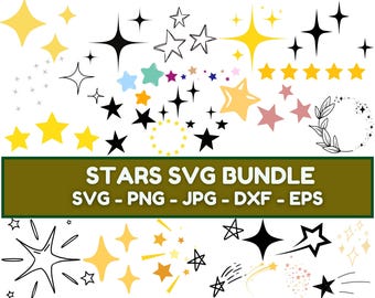 Star SVG Bundle, Star SVG, Christmas Star Svg, Night Star Svg, Shinning ...