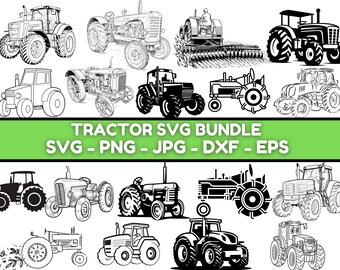 Tractor SVG Bundle, Tractor PNG Bundle, Tractor Clipart, Tractor SVG ...