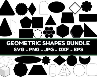 High Quality Geometric Shapes SVG Bundle, Basic Shape Svg, Basic Shape ...