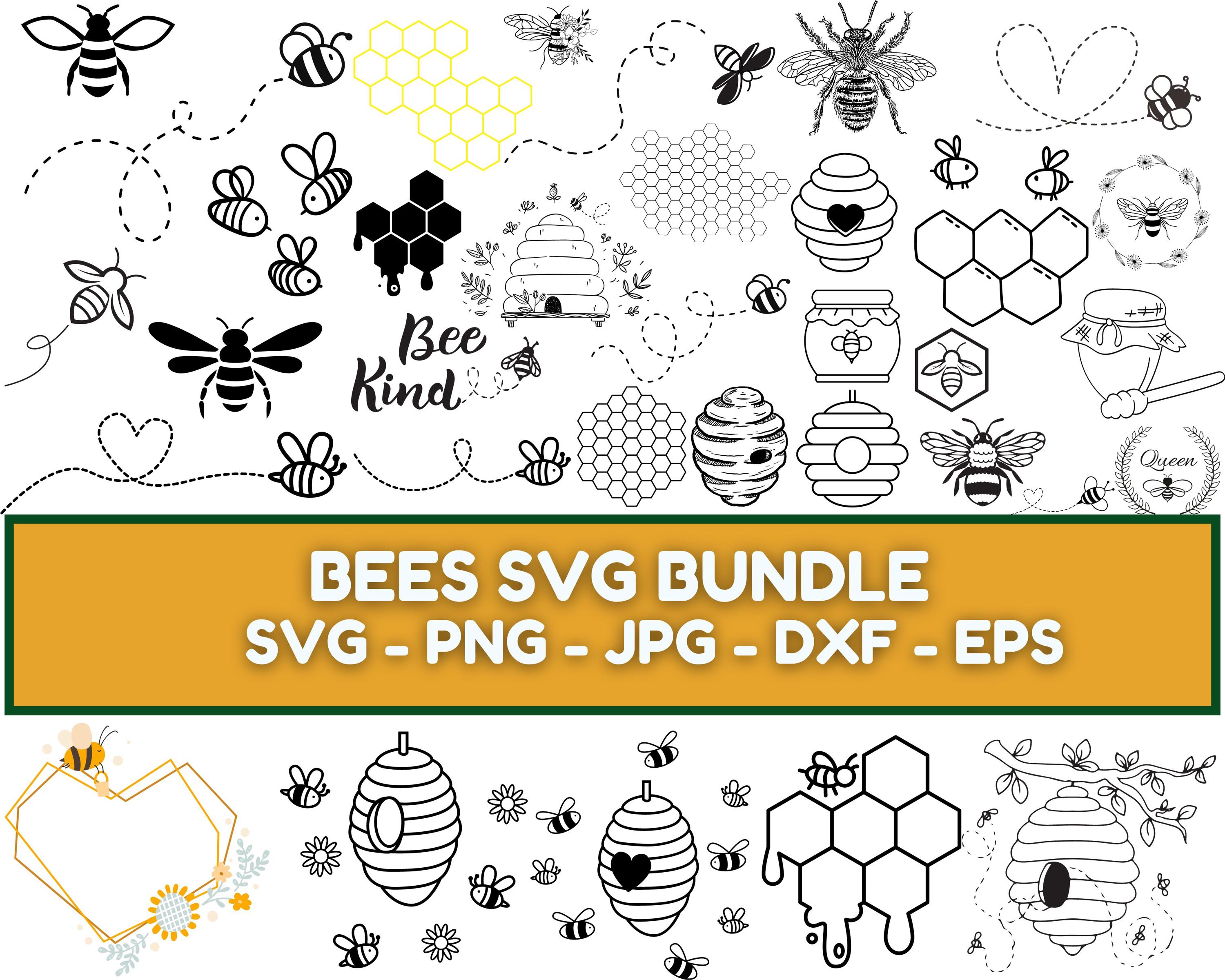 Bee Svg Bundle Bee Hive Svg Honeycomb Svg Bee Clipart Bee Cut Files ...