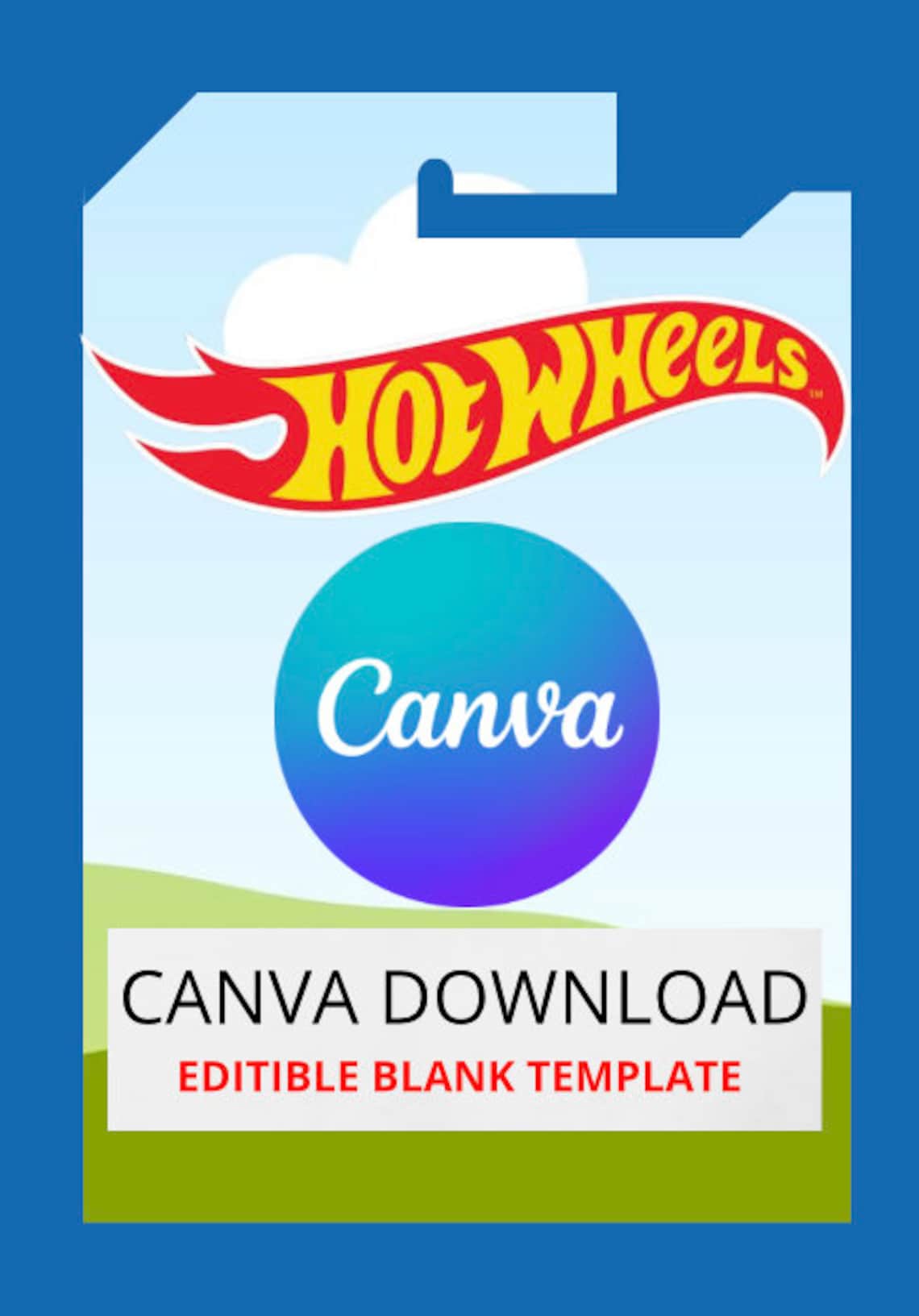 Plantilla Hot Wheels - Plantilla en blanco - Plantilla HotWheels Canva ...