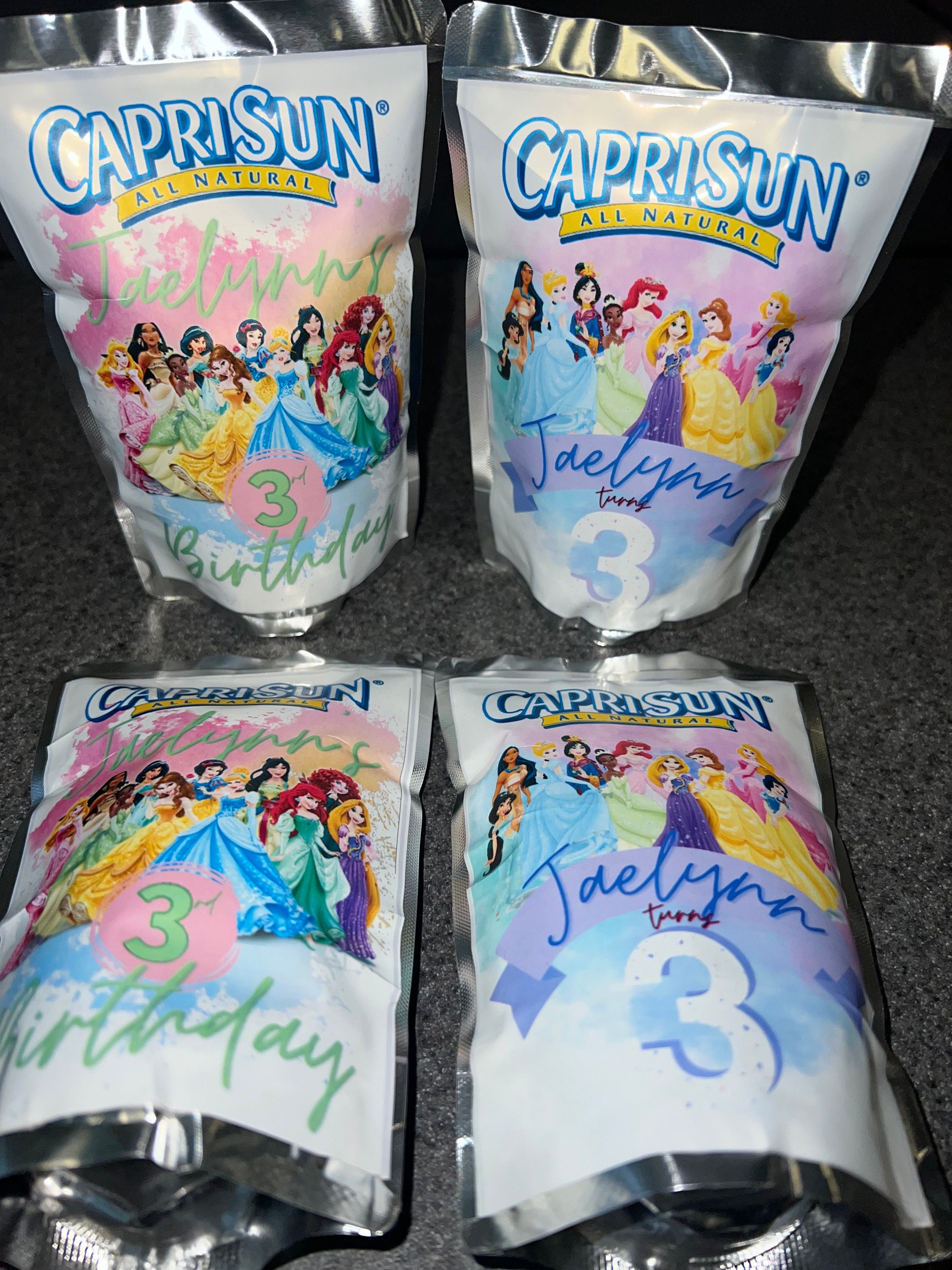 Caprisun Labels, Party Favors, Custom Capri Sun Labels, Disney Princess ...
