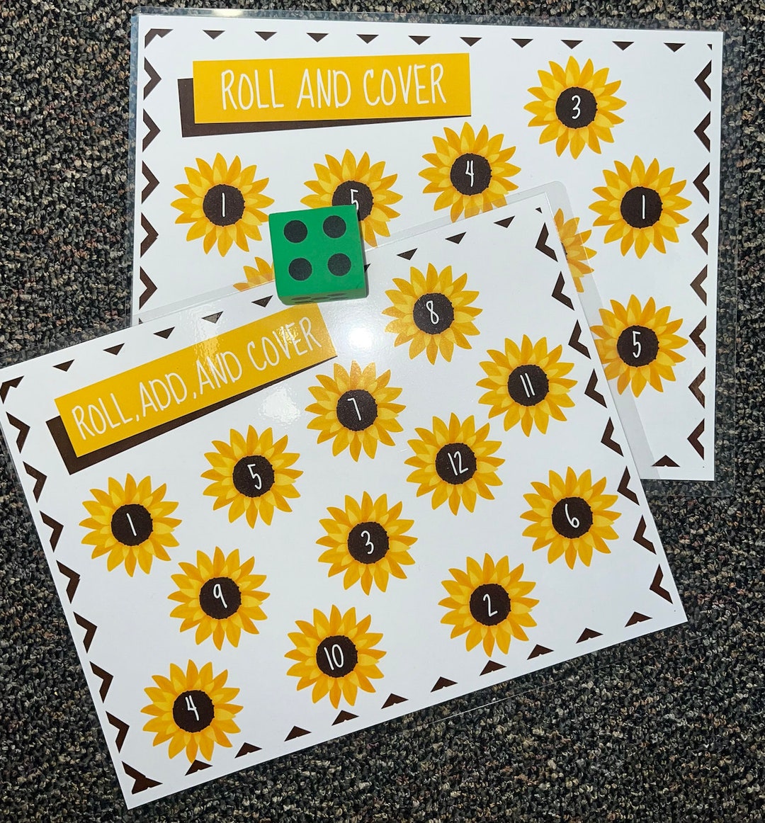 Roll & Cover Toddler Learning, Counting, Number Recognition, Pre School ...
