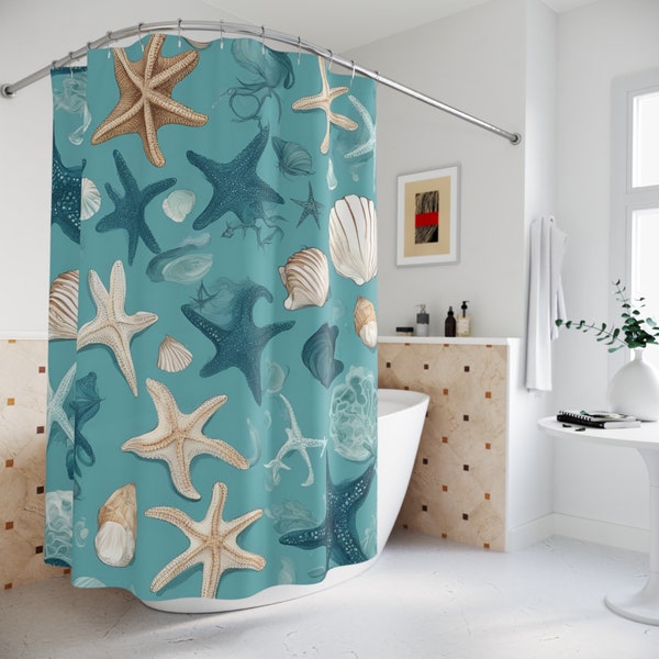 Sea Shell Shower Curtain - Etsy