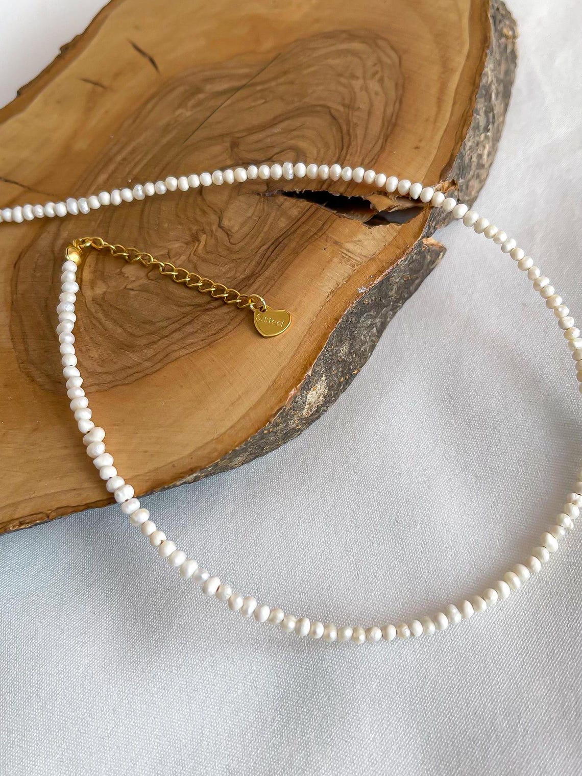 Delicate Seed Pearl Necklace,small Freshwater Pearl Choker, Tiny Pearl ...