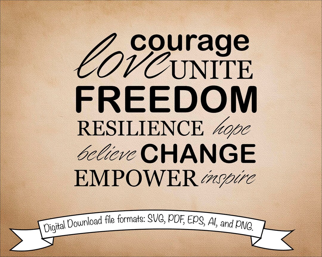 Inspiring Words SVG Files for Cricut Files for Sublimation Designs ...