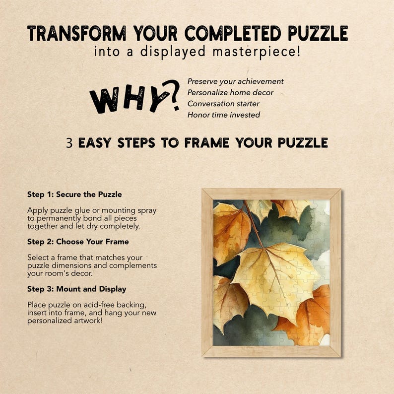 Autumn Leaves Art Jigsaw Puzzle, Watercolor Leaf Game, Fall Season ...