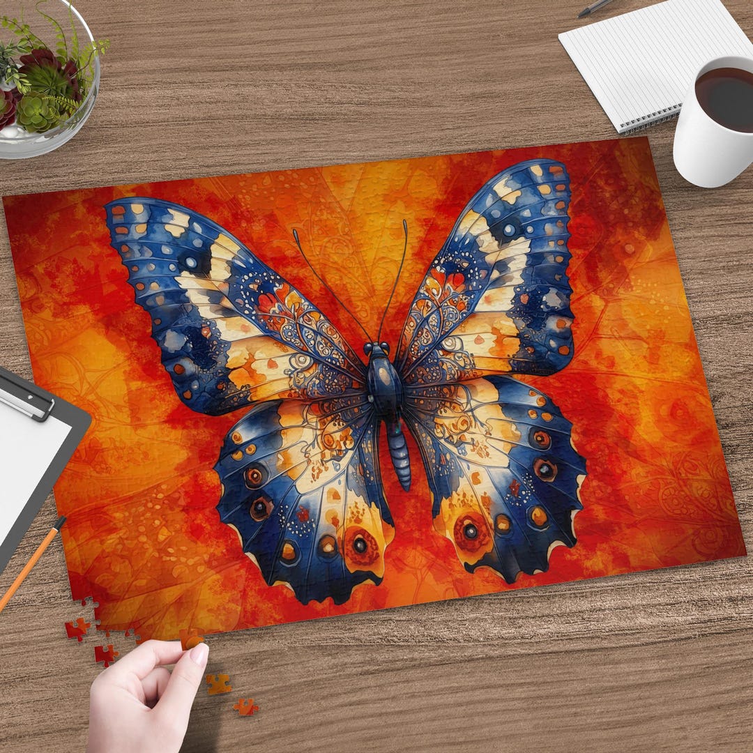 Monarch Butterfly Jigsaw Puzzle | Family Game - Etsy