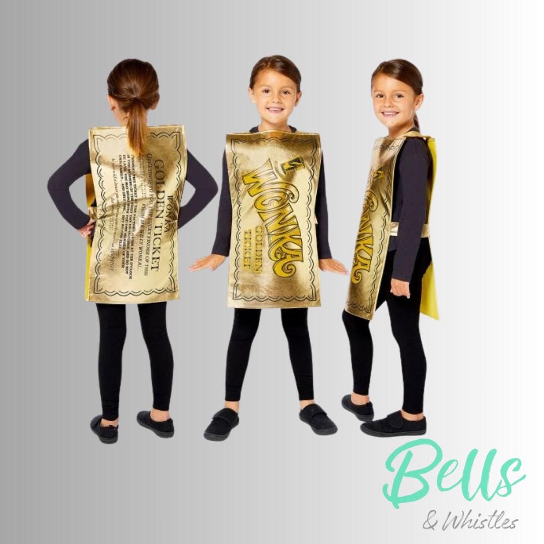 FAST DELIVERY - Golden Ticket Tabard Child's Fancy Dress Costume - 2 ...