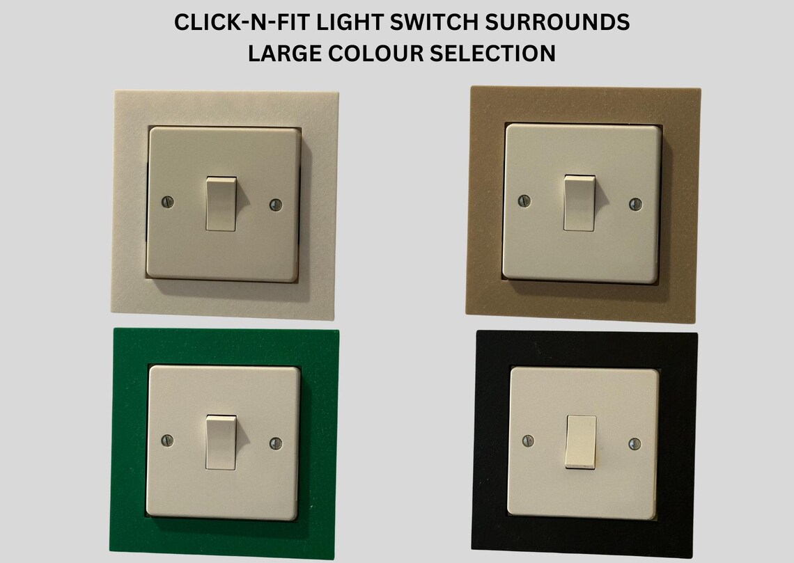 Interchangeable Click-n-fit Light Switch Surround for UK Light Switches ...