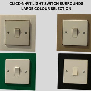 Interchangeable Click-n-fit Light Switch Surround for UK Light Switches ...