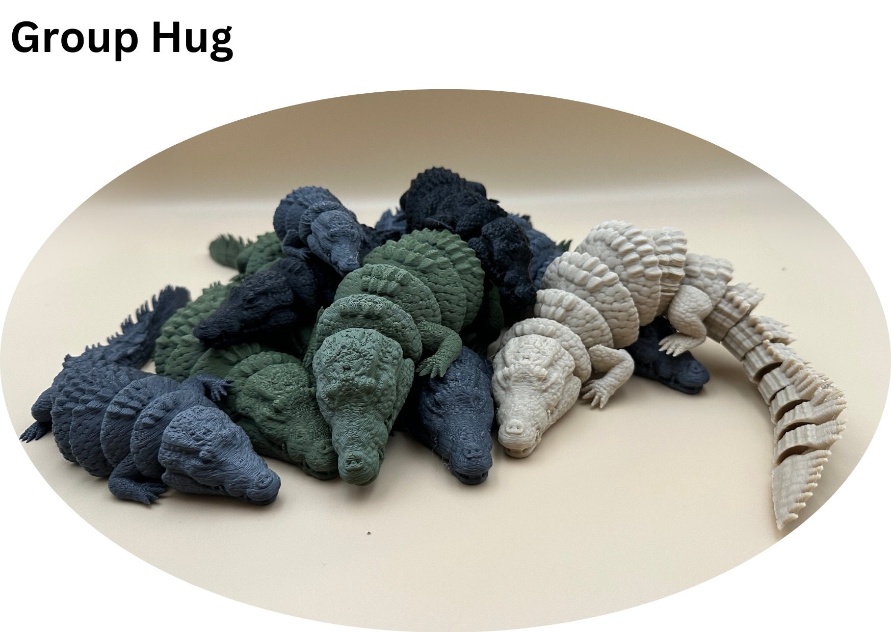 Articulated Alligator, 3D Printed Flexible Crocodile, Stress Reliever ...