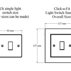 Interchangeable Click-n-fit Light Switch Surround for UK Light Switches ...