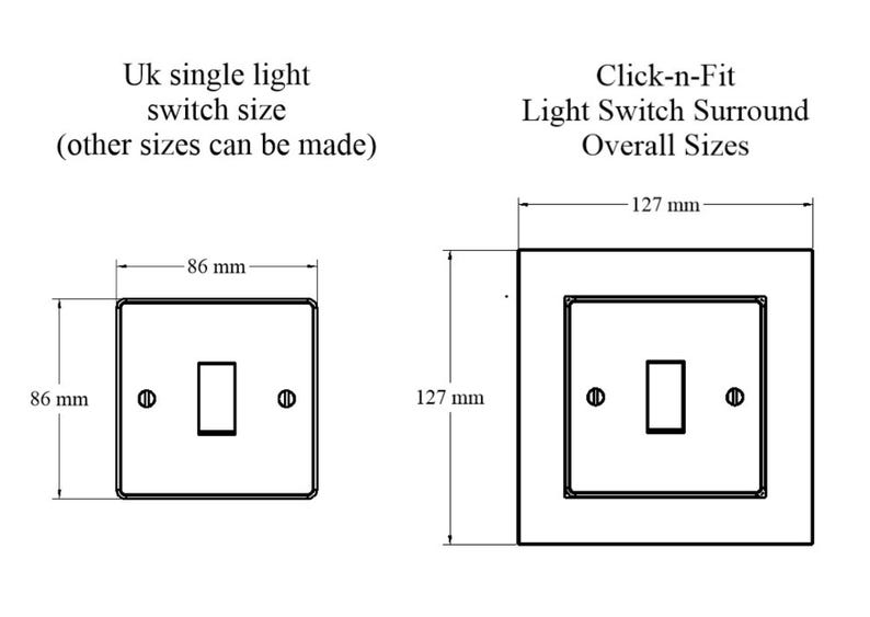 Interchangeable Click-n-fit Light Switch Surround for UK Light Switches ...