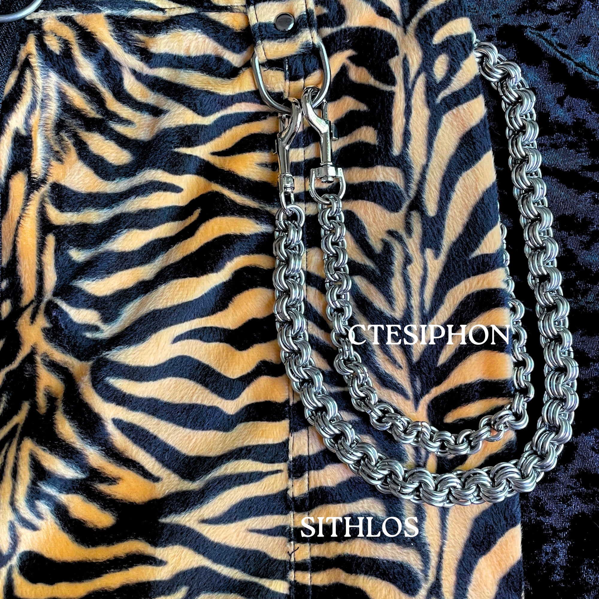 SITHLOS Stainless Steel Chainmail Wallet Chain 3 X 3 LARGE - Etsy