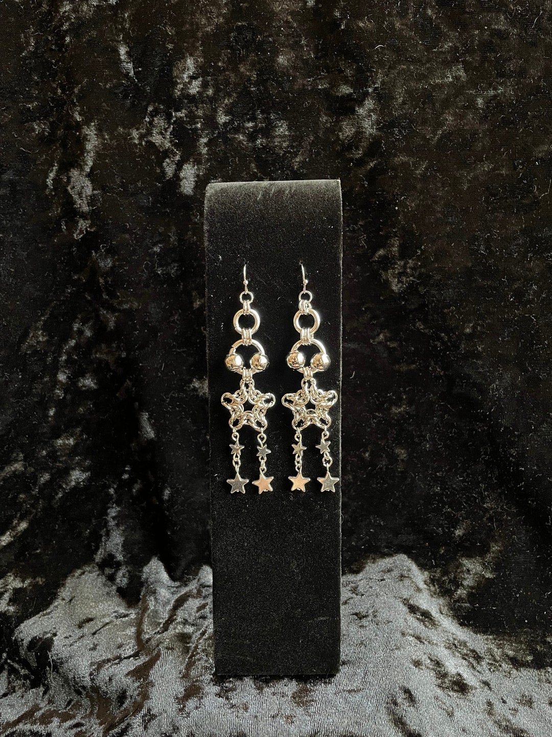 ARABELLA Stainless Steel Captive Piercing Star Chainmail Earrings - Etsy