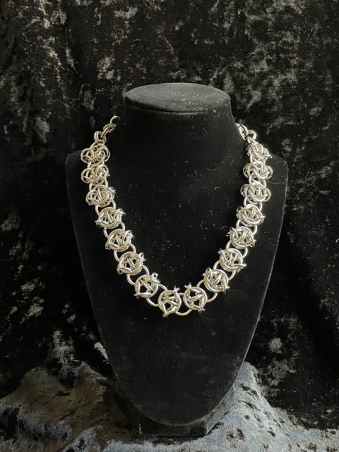 SARIEL Stainless Steel Barbed Wire Chainmail Necklace - Etsy