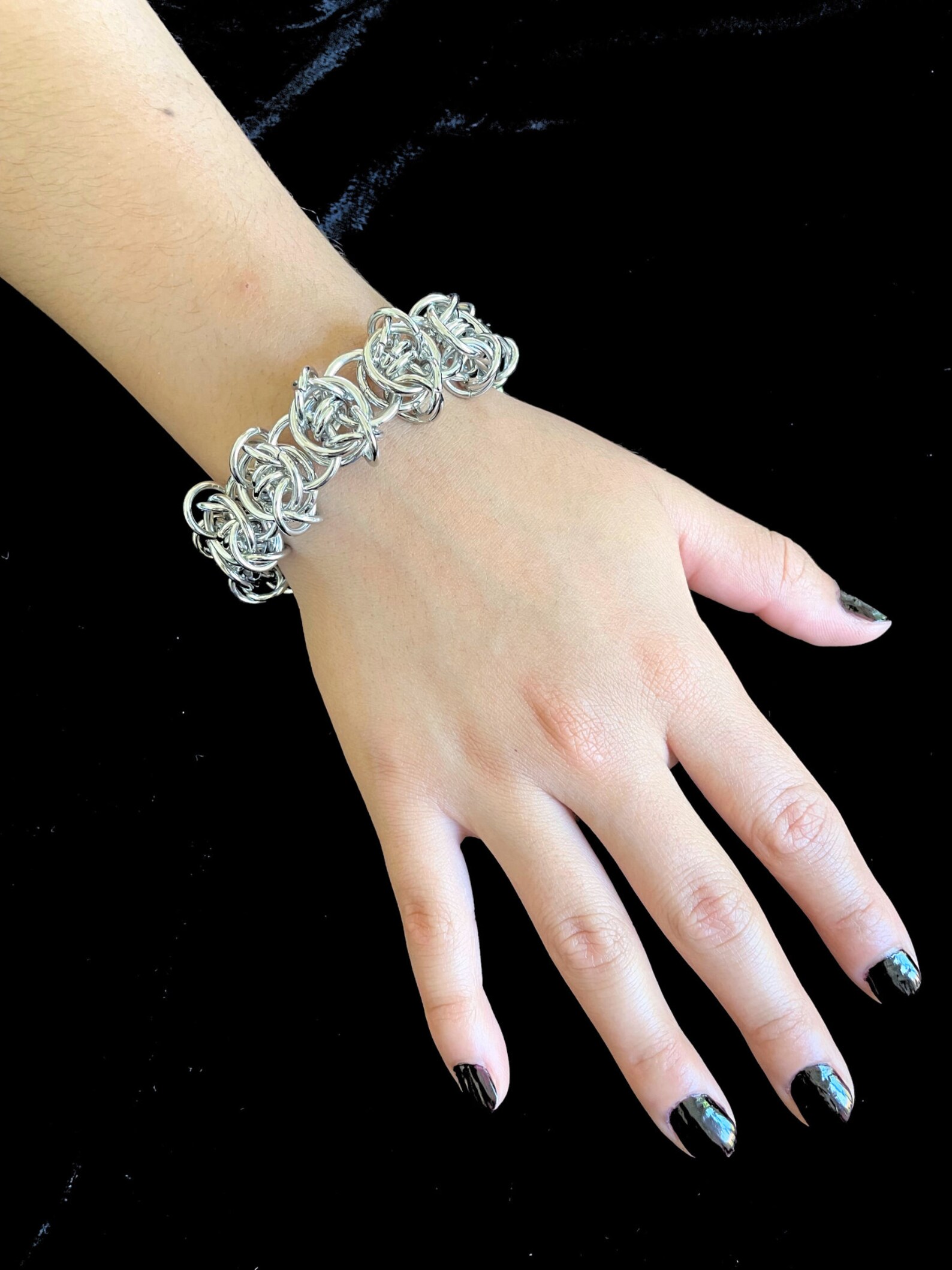SARIEL Stainless Steel Barbed Wire Chainmail Bracelet - Etsy