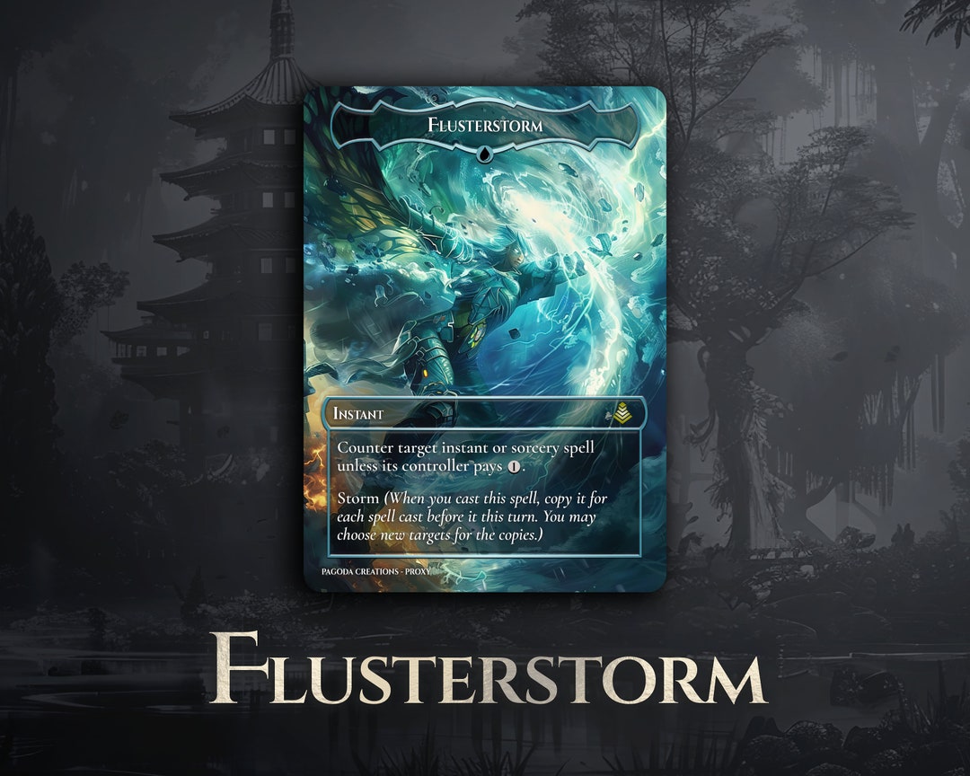 Flusterstorm Premium Full Art MTG Proxy Cards, EDH Commander Card - Etsy