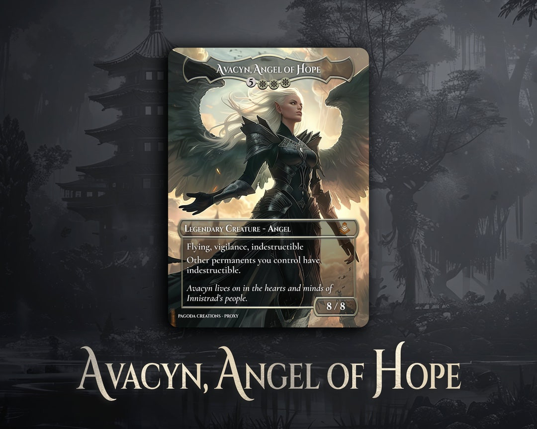 Avacyn, Angel of Hope Premium Full Art MTG Proxy Cards, EDH Commander ...