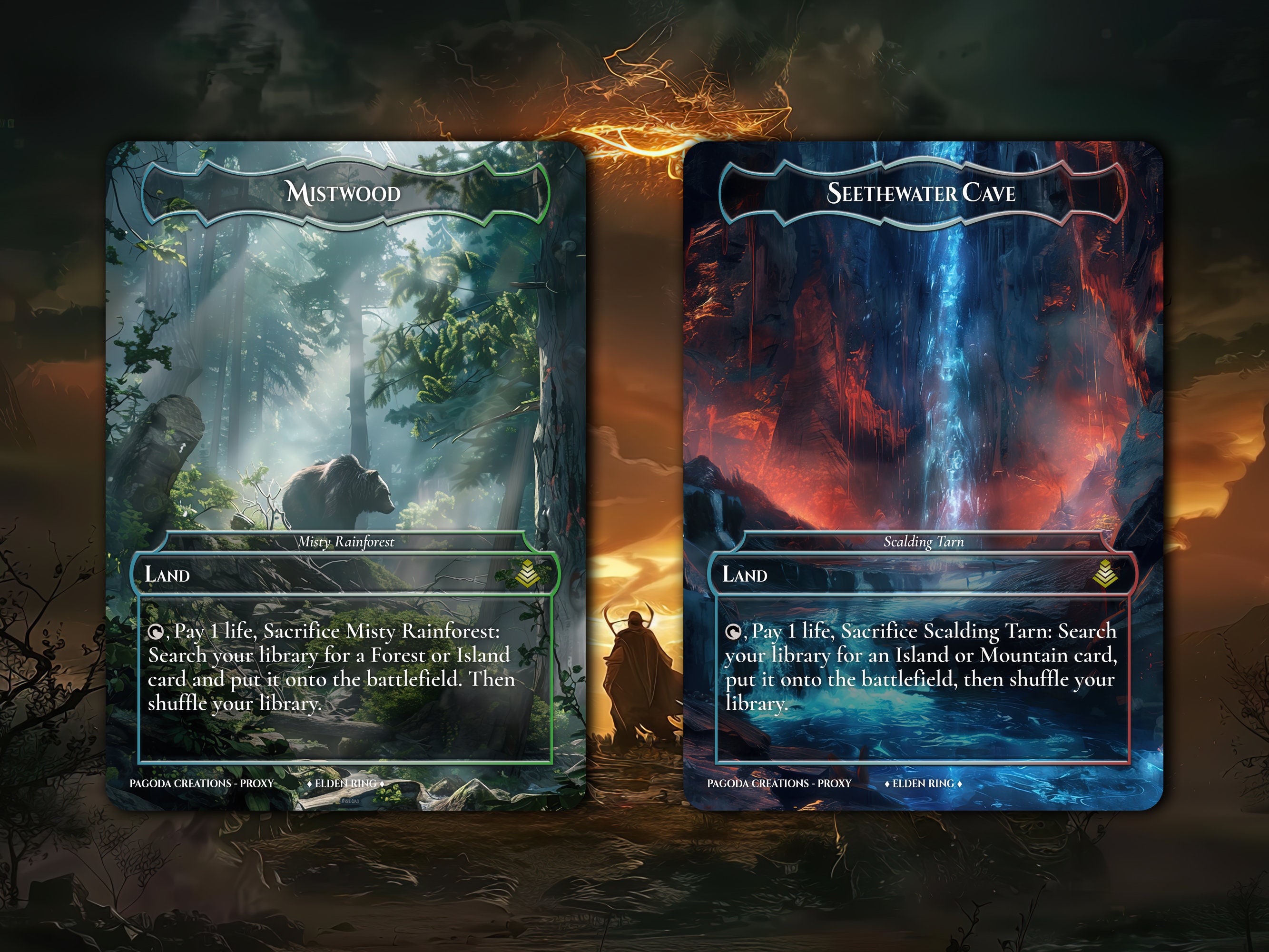 Fetch Lands Set 10x Elden Ring Inspired Fetch Lands Premium Full Art ...