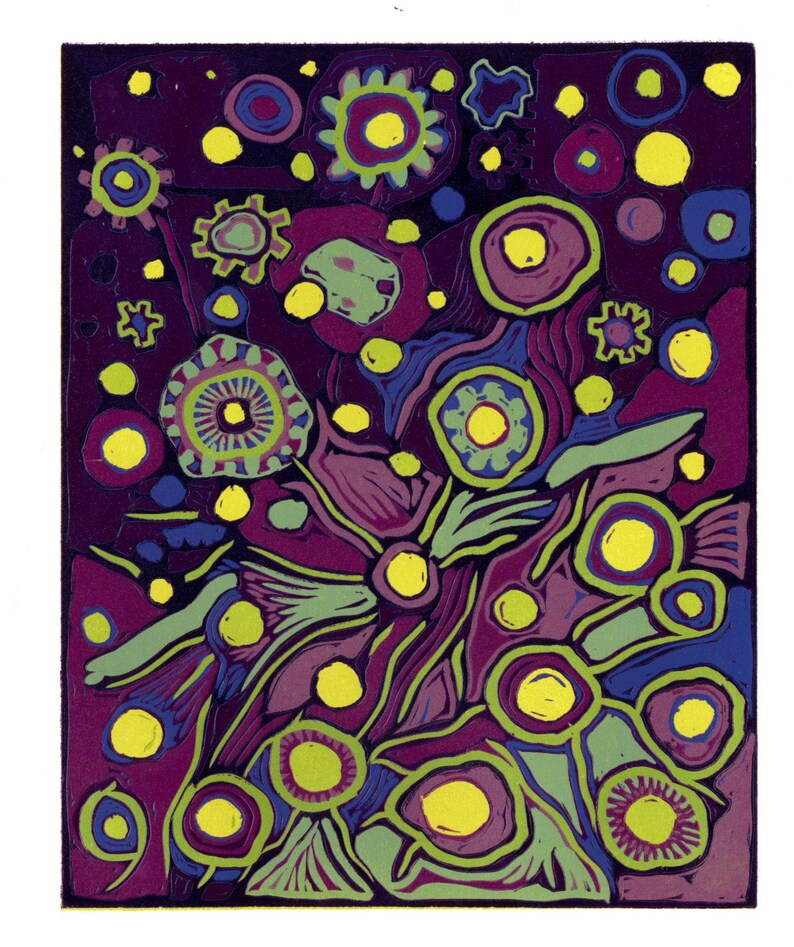 Abstract 09 Reduction Relief Print - Etsy